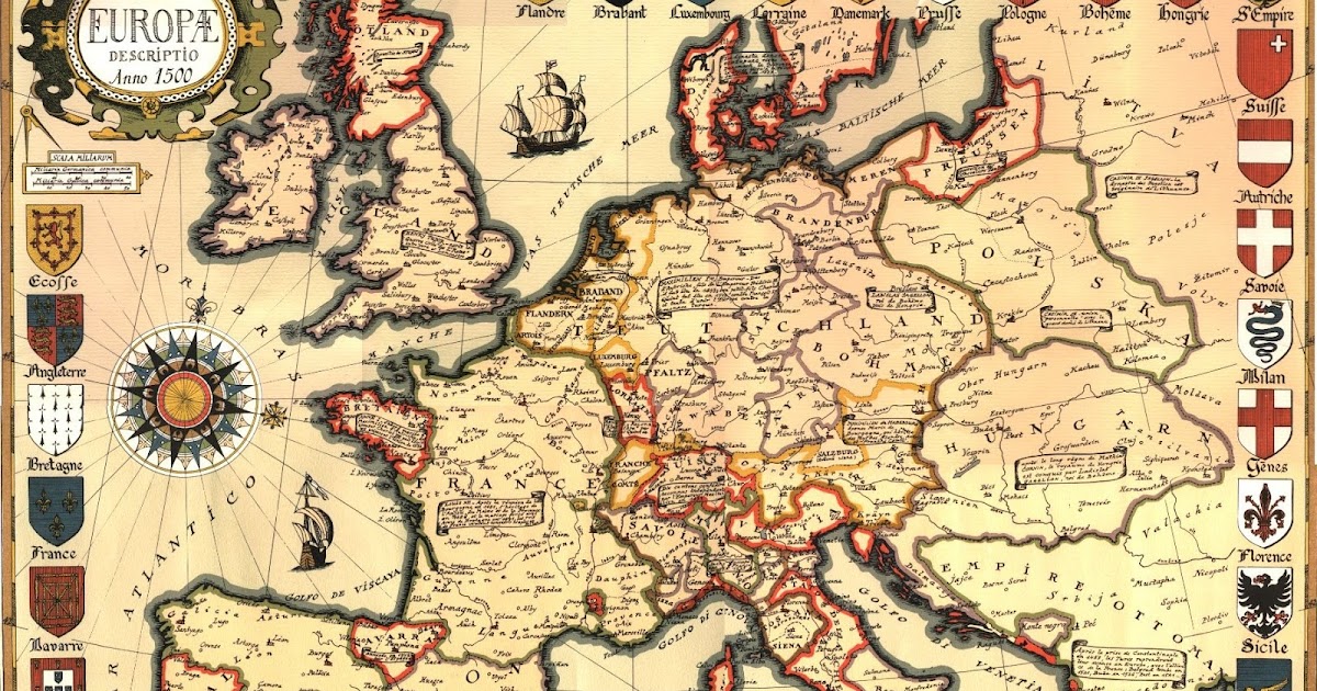 Map of Europe (1500) - Vivid Maps