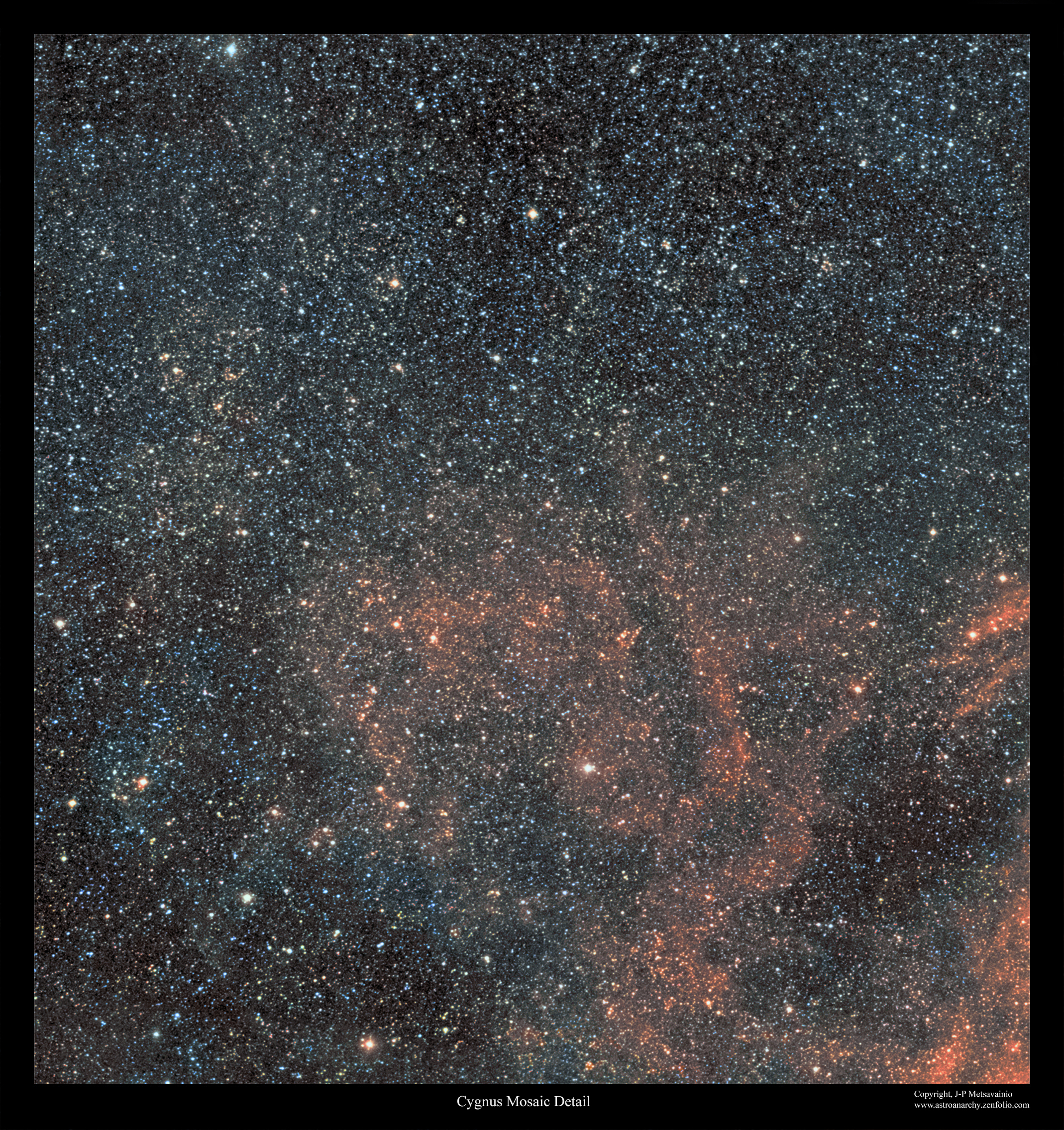 Astro Anarchy: Grande mosaic of Cygnus in visual colors, 18-panels, 150 ...