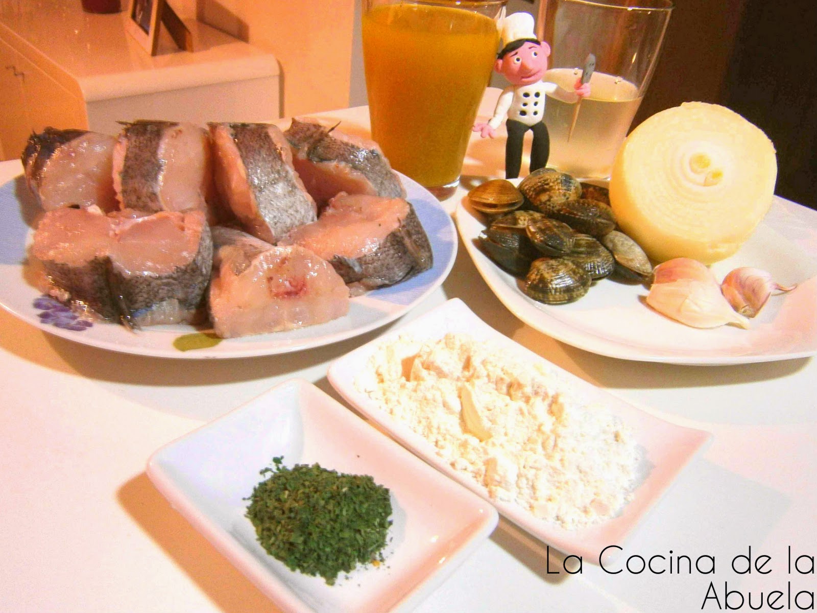 Merluza en salsa verde tradicional.