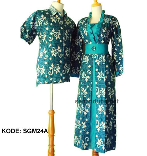 Model Gamis Batik Sarimbit Pasangan Modern Terbaru Murah