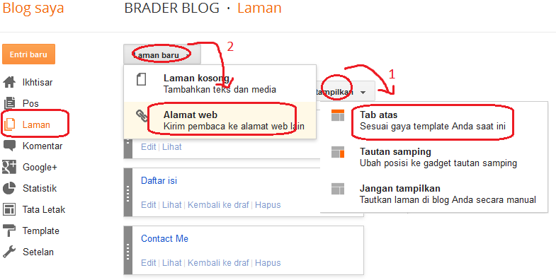 Dunia Ku: Cara Memasang Label pada Menu Navigasi