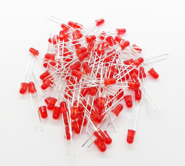 LED 3MM Red light-emitting diode 20 Pieces - Alex Journal