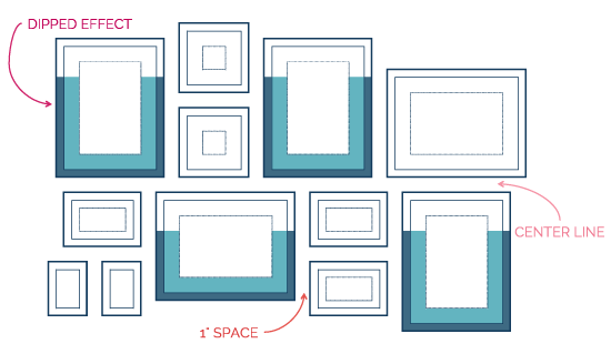 IHeart Organizing: Dipped Frame Gallery Wall