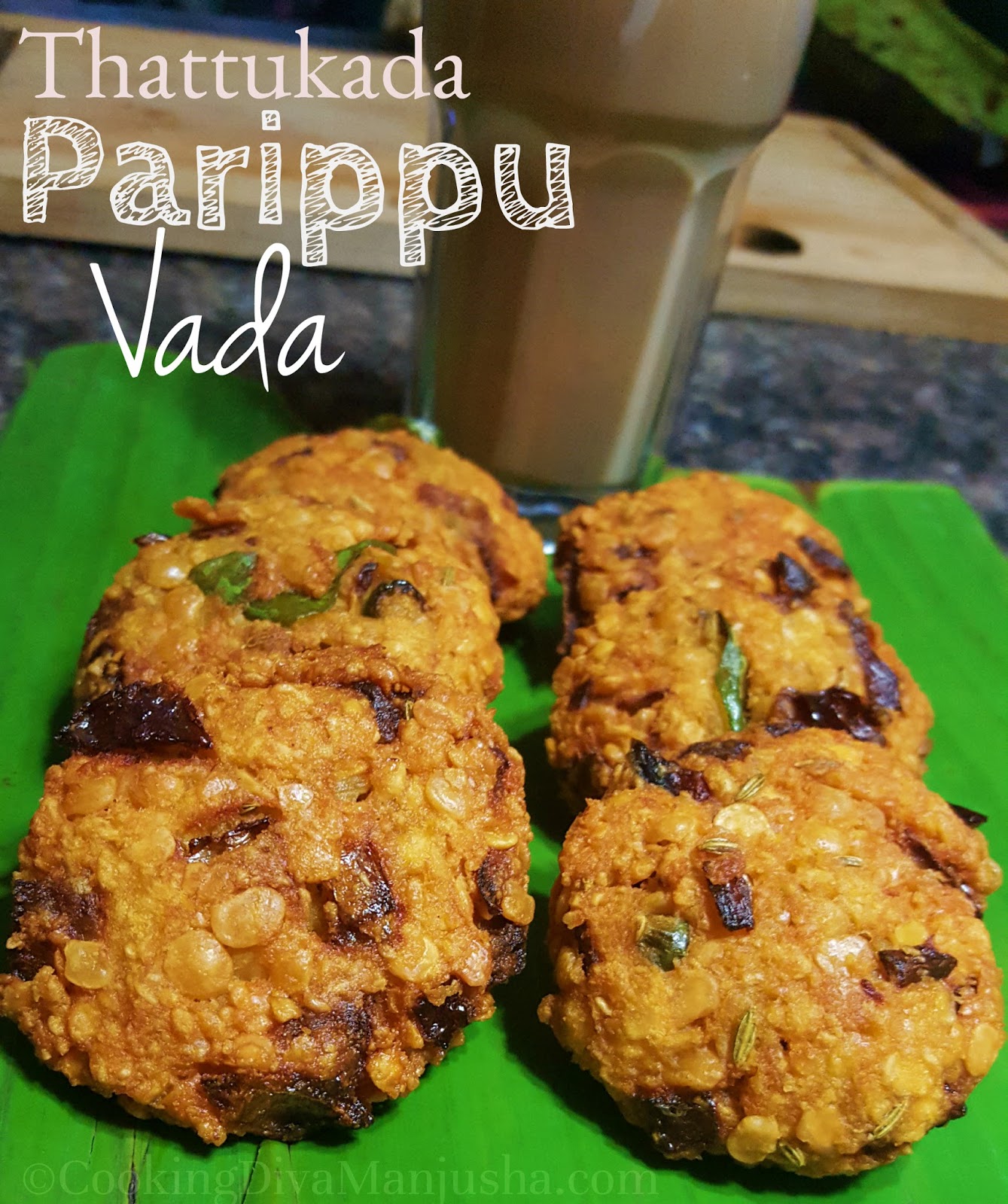 Kerala Snack - Thattukada Parippu Vada |Kerala style Lentil Fritters