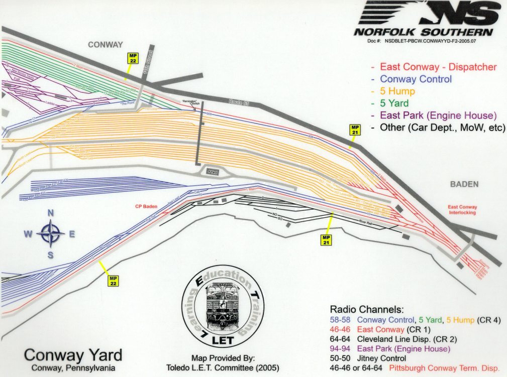 Towns and Nature: Conway, PA: NS/Conrail/Penn Railyard