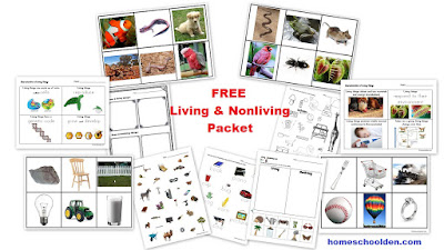 The Homeschool Den: Living and Non Living Sorting Activities