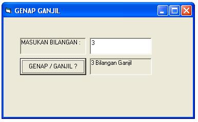 Menentukan Bilangan Ganjil Genap Pada VB - Pintar VB | Tutorial Visual ...