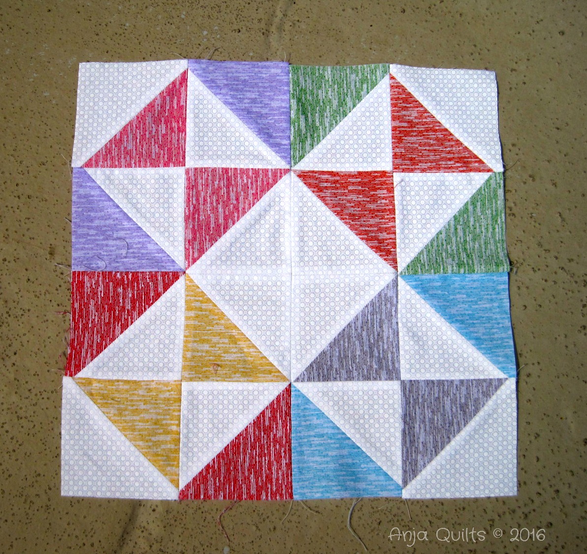 Anja Quilts: Modern HST Sampler - Q2 Blocks