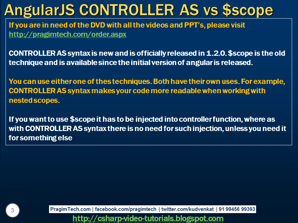 Sql Server Net And C Video Tutorial Angularjs Controller As Vs Scope 1474