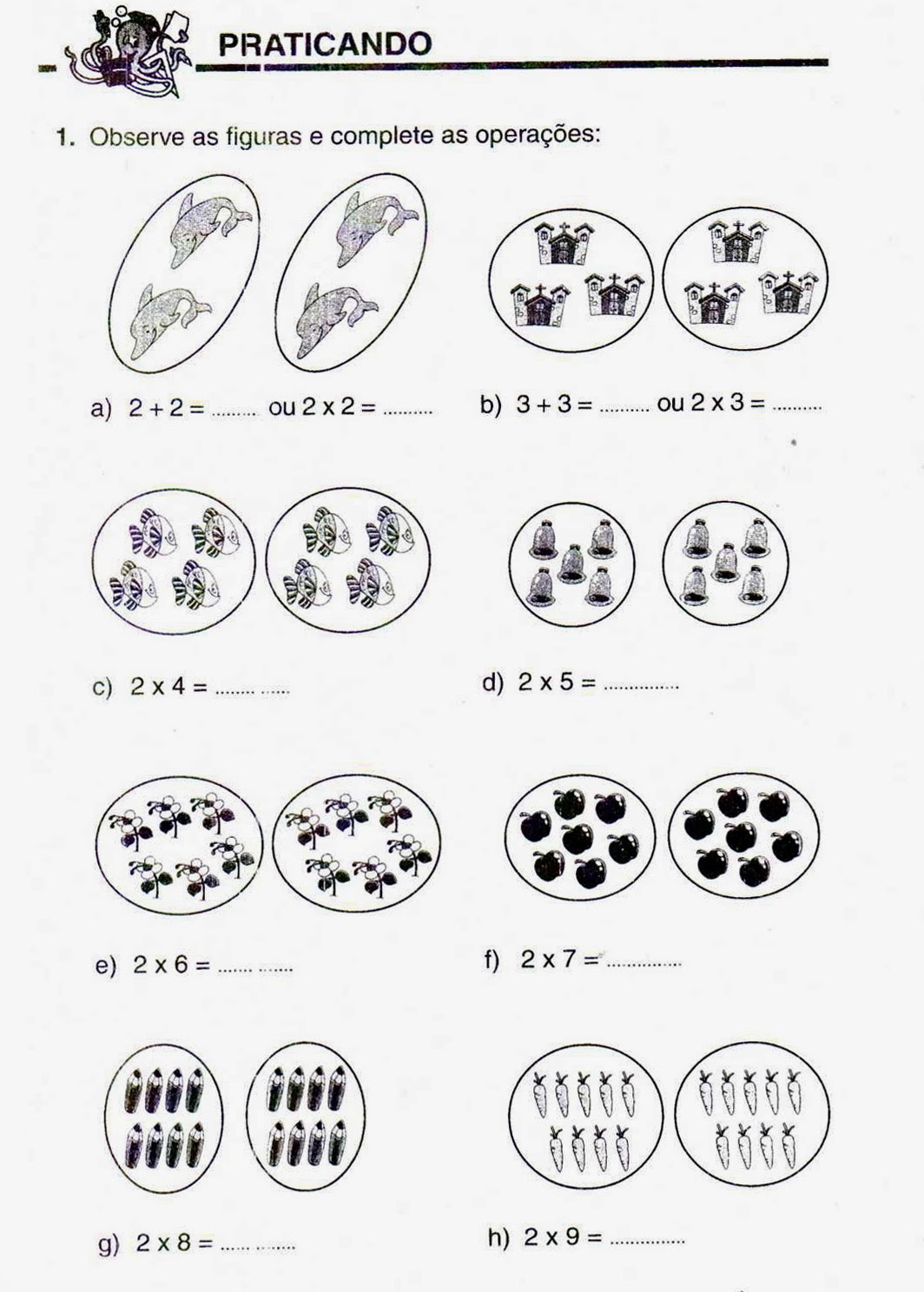 BLOG PROFESSOR ZEZINHO: Matemática: Atividades de Multiplicação