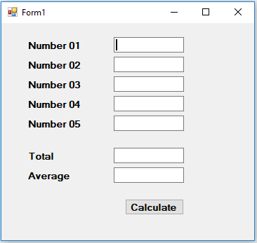 How to get Average with 5 numbers in c#