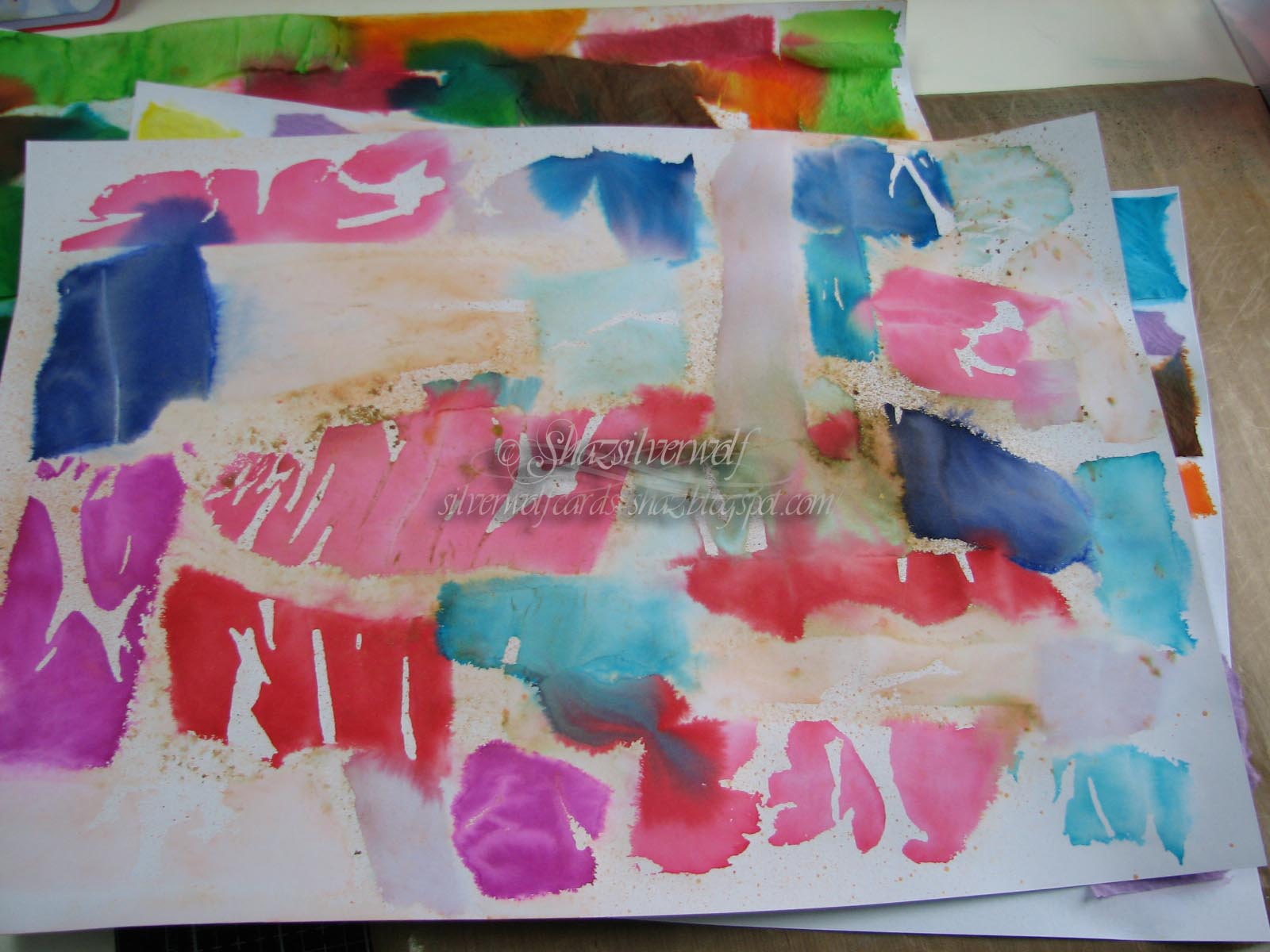 Silverwolf Cards: Bleeding Art Tissue Fun