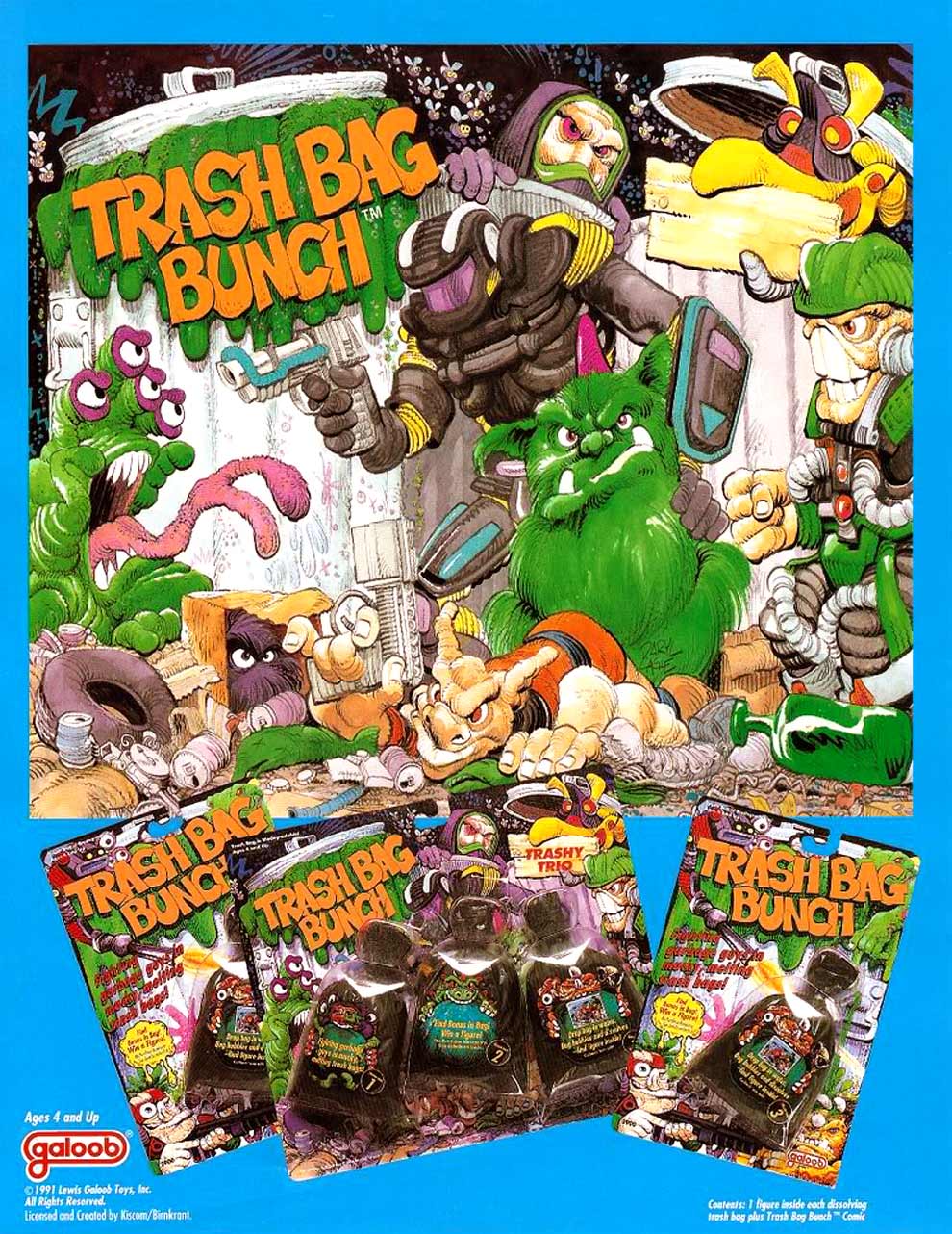 Toys from the Past: #96 TRASH BAG BUNCH – WAVE 1 FIGURES 1 to 12 (1991)