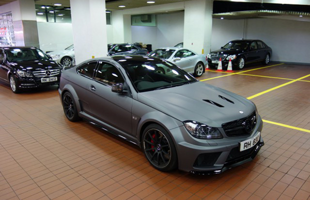 Matte Fanatic: Matte grey Mercedes C63 ///AMG coupe