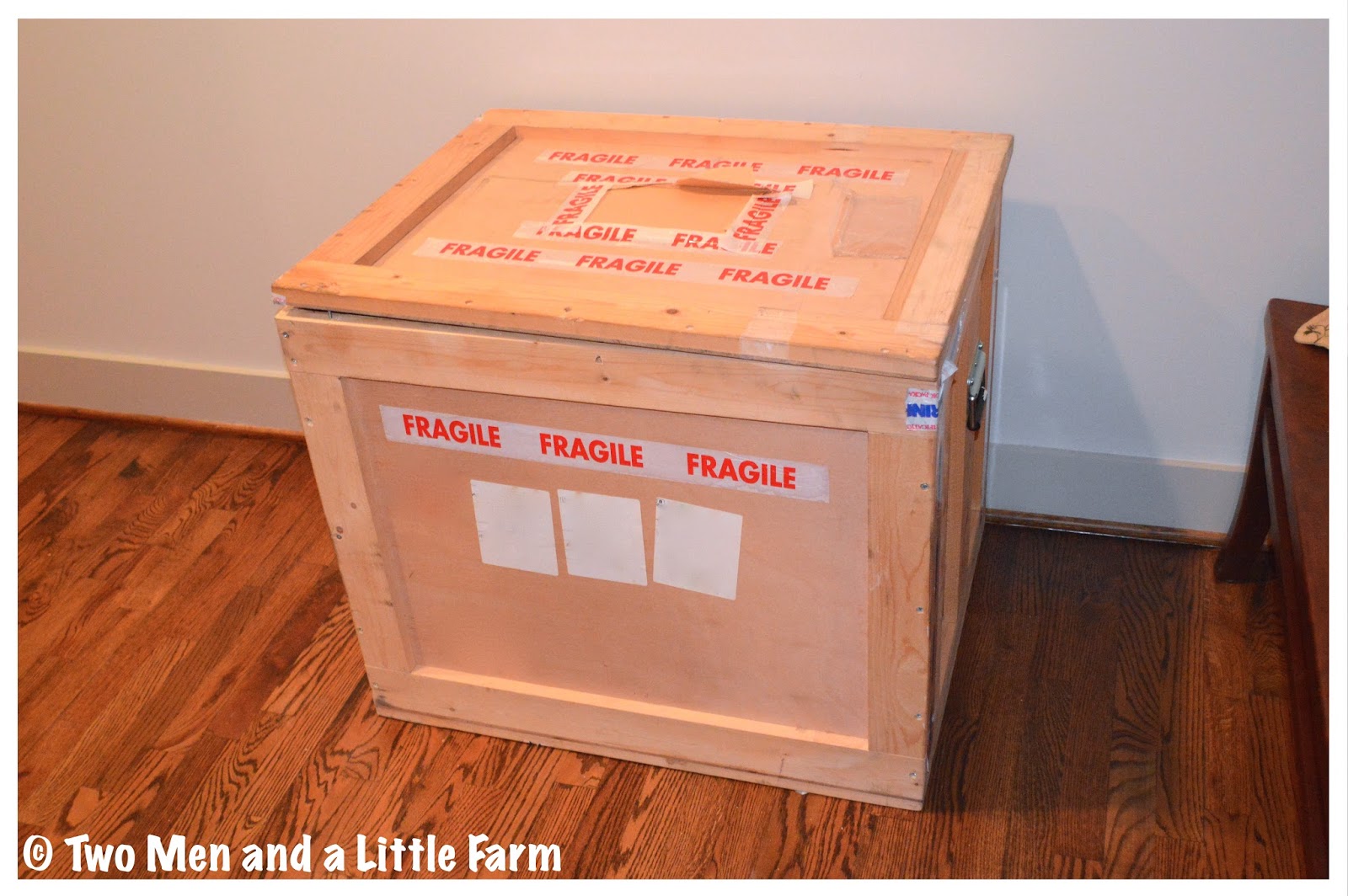 Two Men and a Little Farm: SHIPPING CRATE FIND