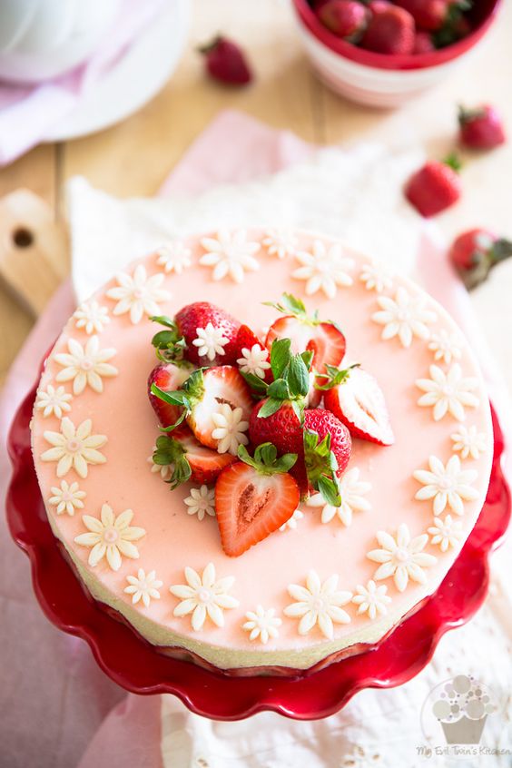 Classic Fraisier Cake - Simple Deserts Recipes