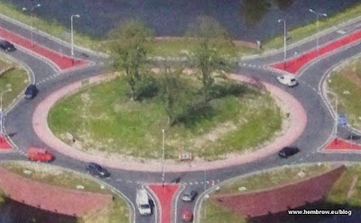 A view from the cycle path: A new large roundabout for drivers