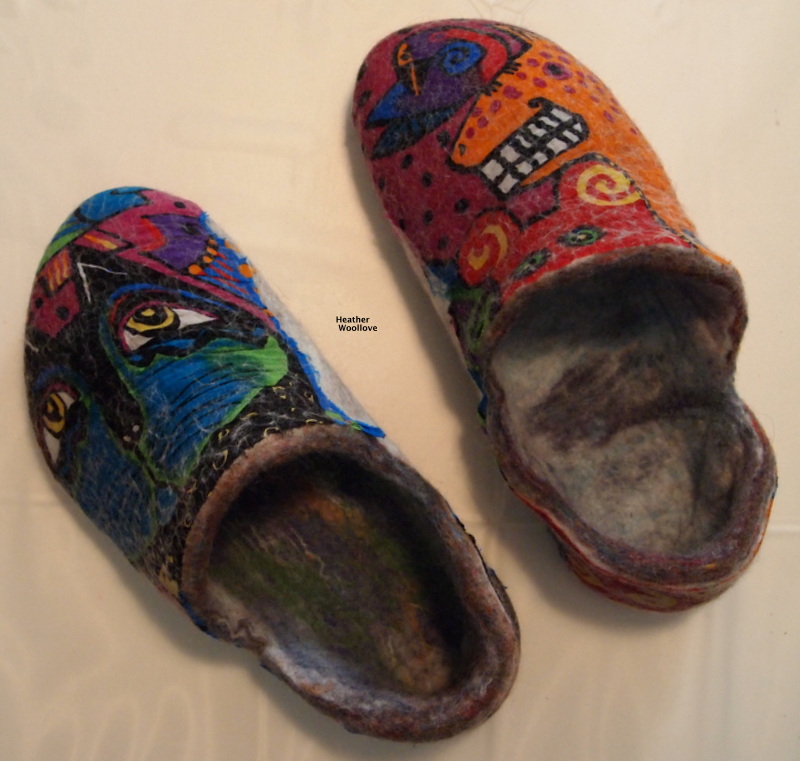 Wool love-functional fiber art: Silk Scarf Embellished Slippers- Part 3 ...