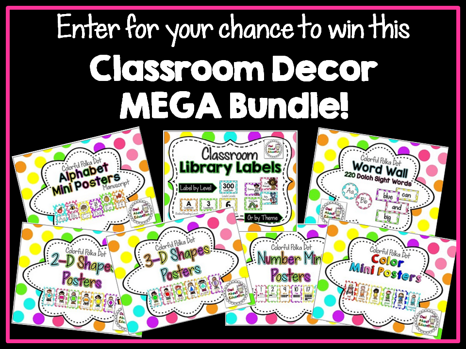 Owl About Education: Classroom Decor MEGA Bundle Giveaway!