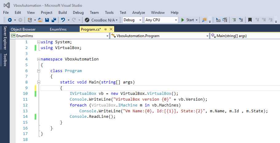 Delphi developer's blog: Virtual Box automation with C#. Part1