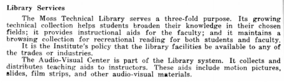 Delgado 90 Years: L is for Library: From Reading Room to Moss Memorial ...