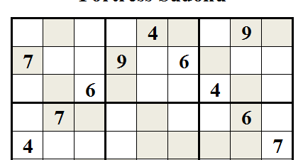 Fortress Sudoku (Daily Sudoku League #30)