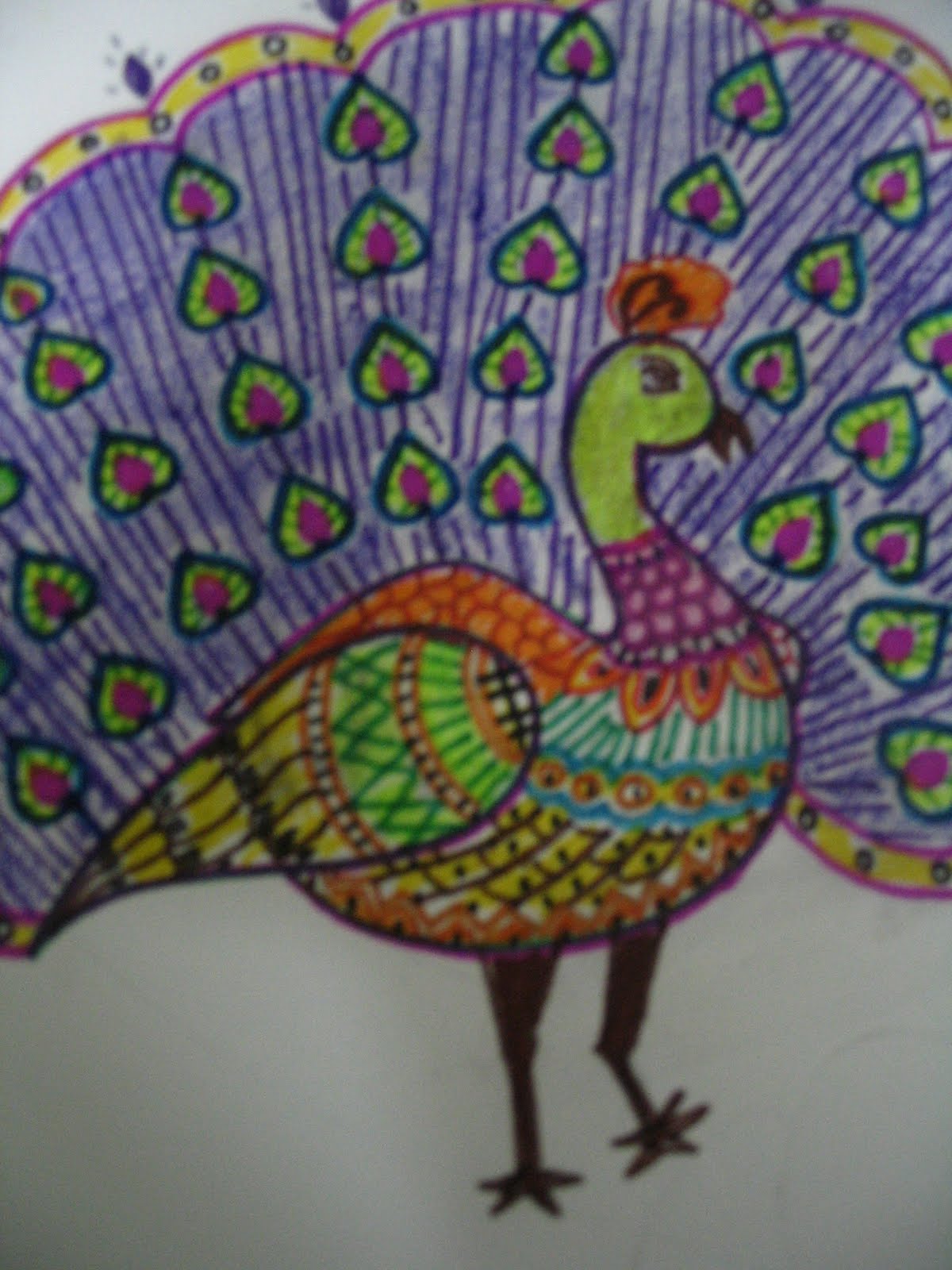 COLOURFUL IMAGINATIONS !!!!!!!: SIMPLE KALAMKARI DESIGNS