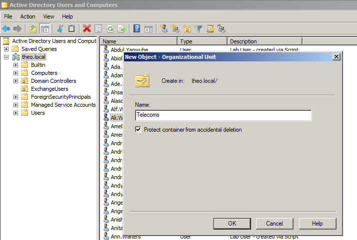 IoT (Internet of Theo): Create Active Directory LAB Users using ...