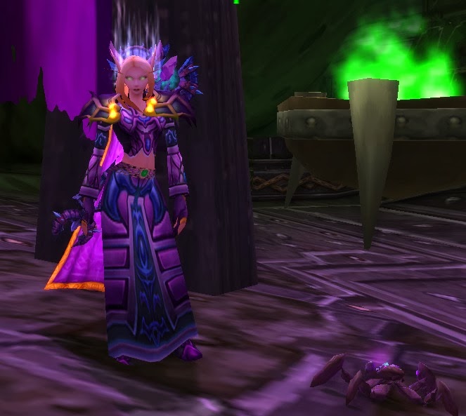 Pink/Purple cloth transmog.