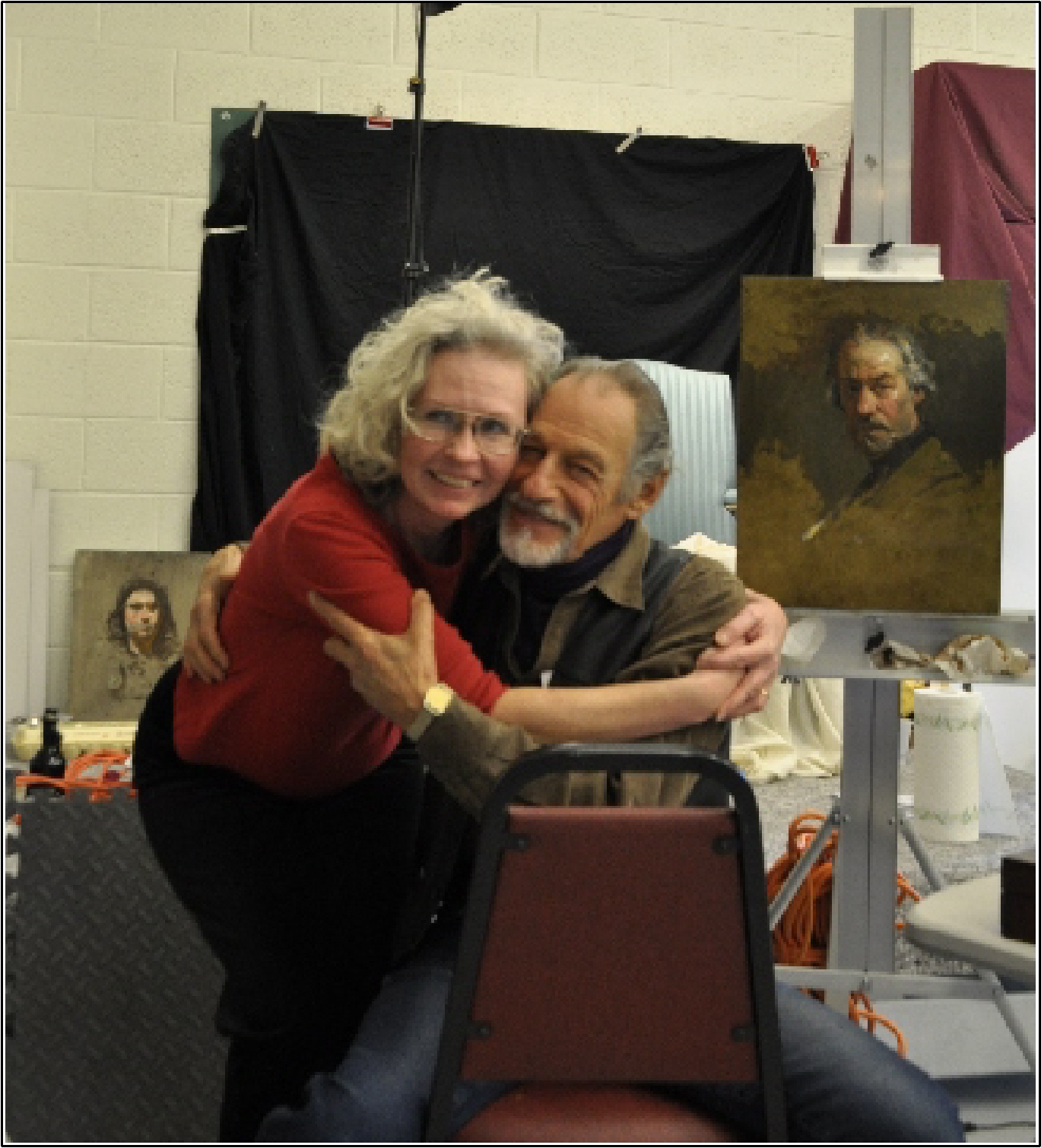 Paint Dance: "David Leffel Profile Study", 16x16 oil on canvas