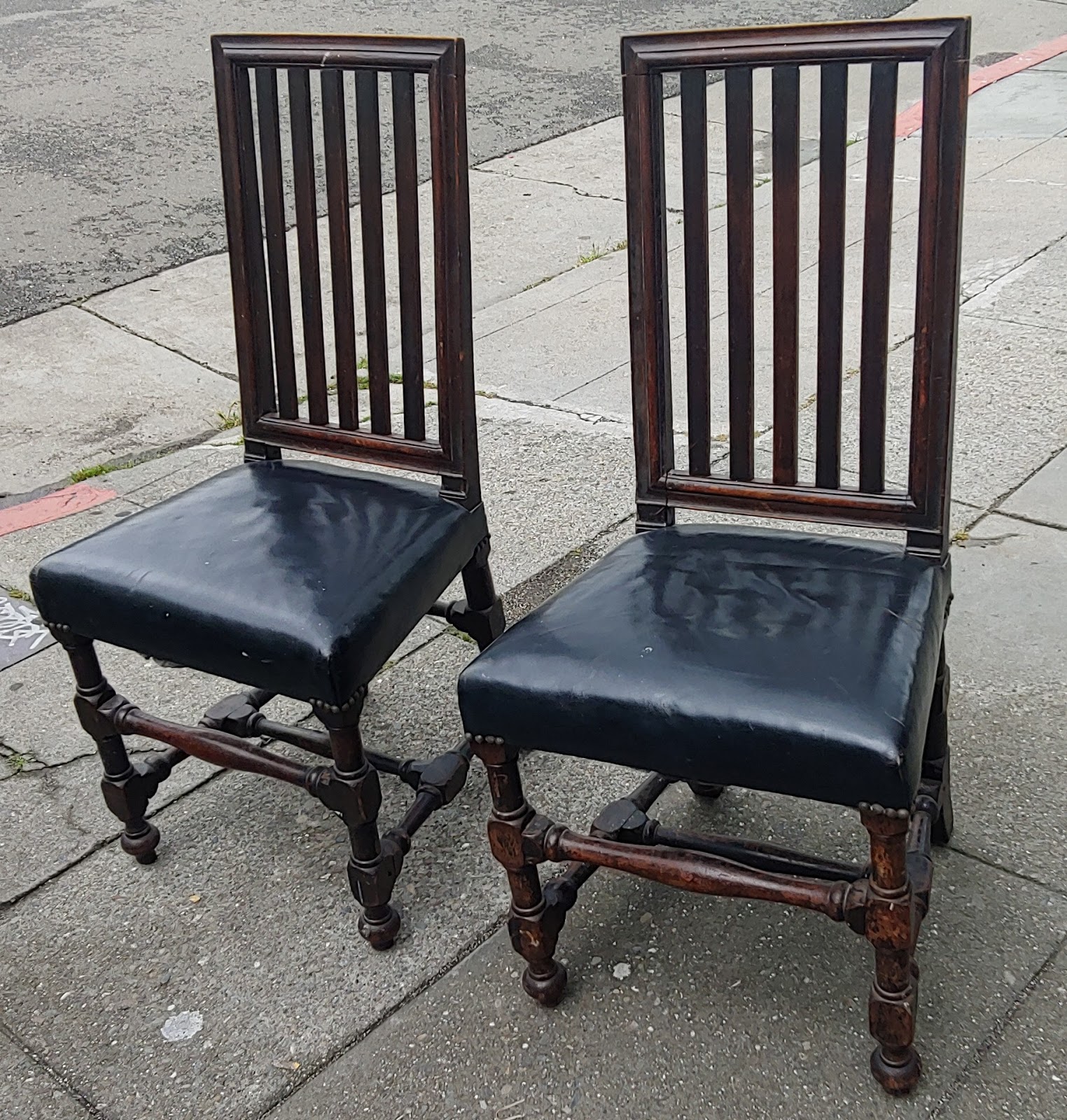 UHURU FURNITURE & COLLECTIBLES: **SOLD** #28295 Pair of Antique Dining ...