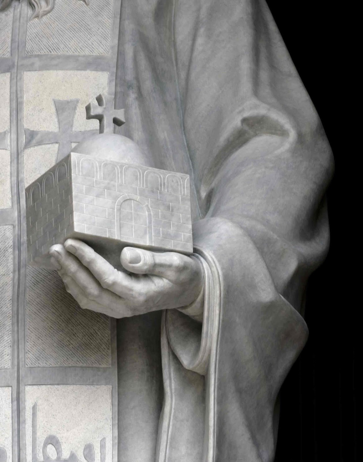 Escultura de San Marón ~ Orden Libanesa Maronita Monasterio San Charbel