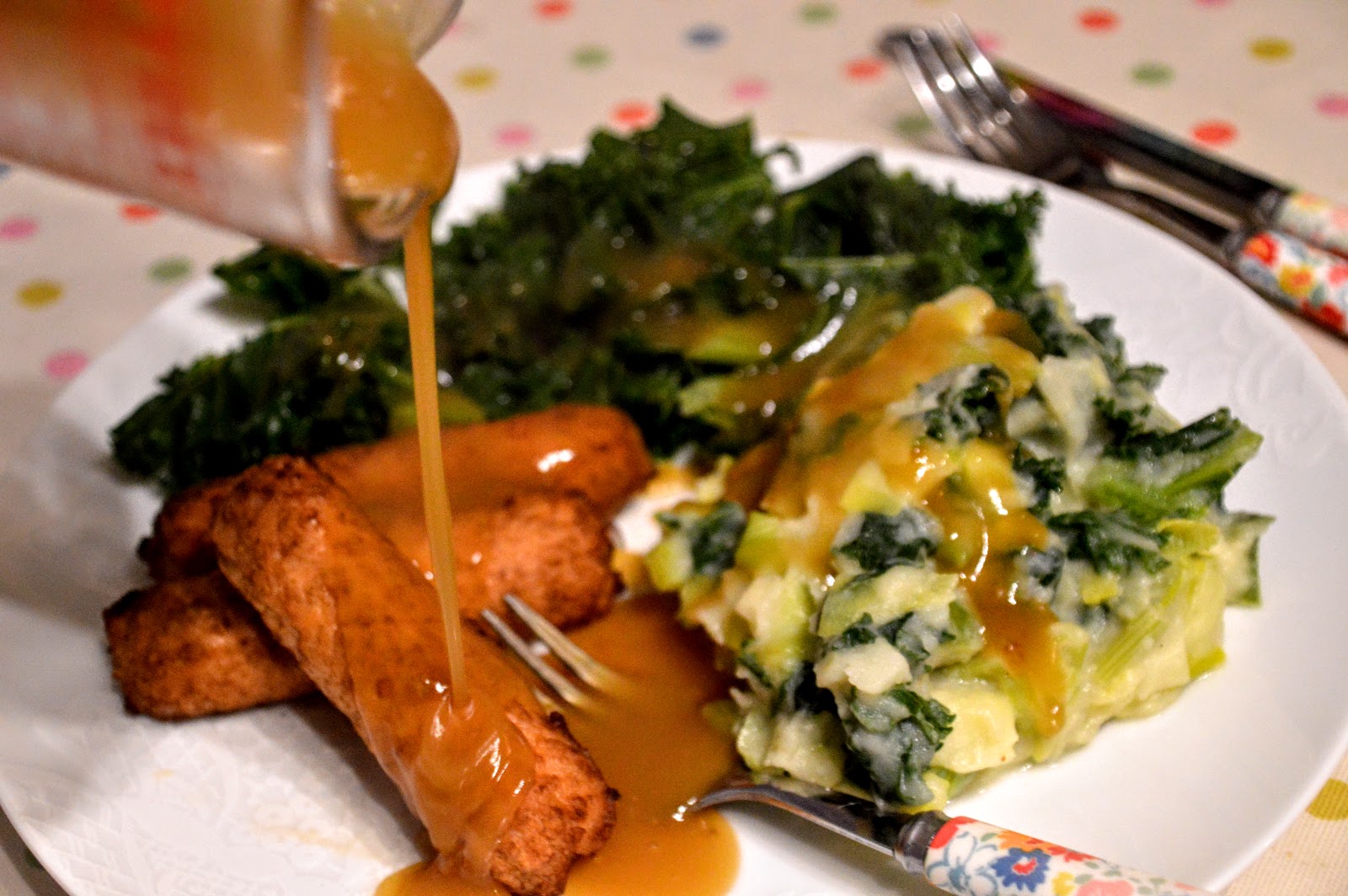 Sausages and Colcannon- The Vegan Version - Diary of the Evans-Crittens