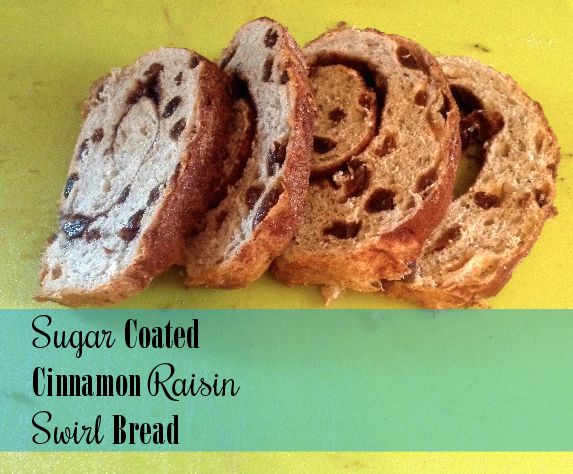 megbakes: Sugar Coated Cinnamon Raisin Swirl Bread