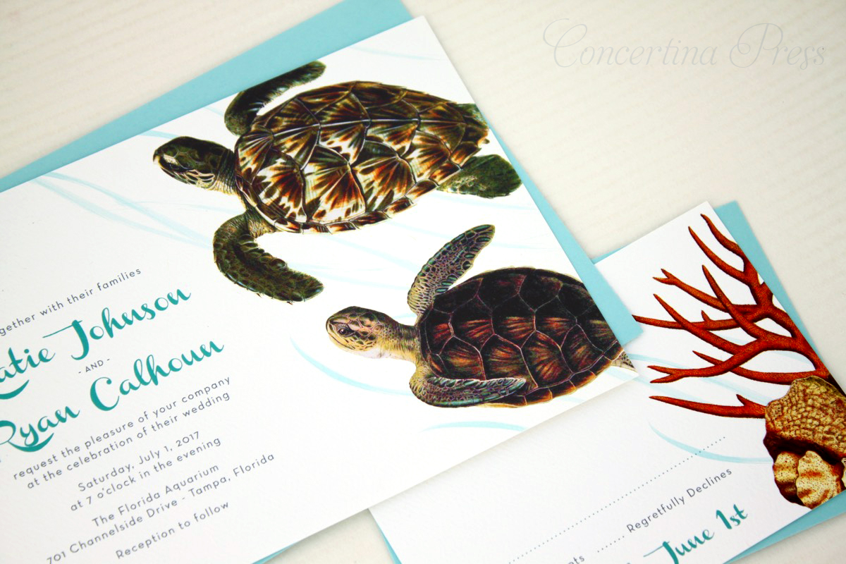 Concertina Press - Stationery and Invitations: Sea Turtle Wedding ...
