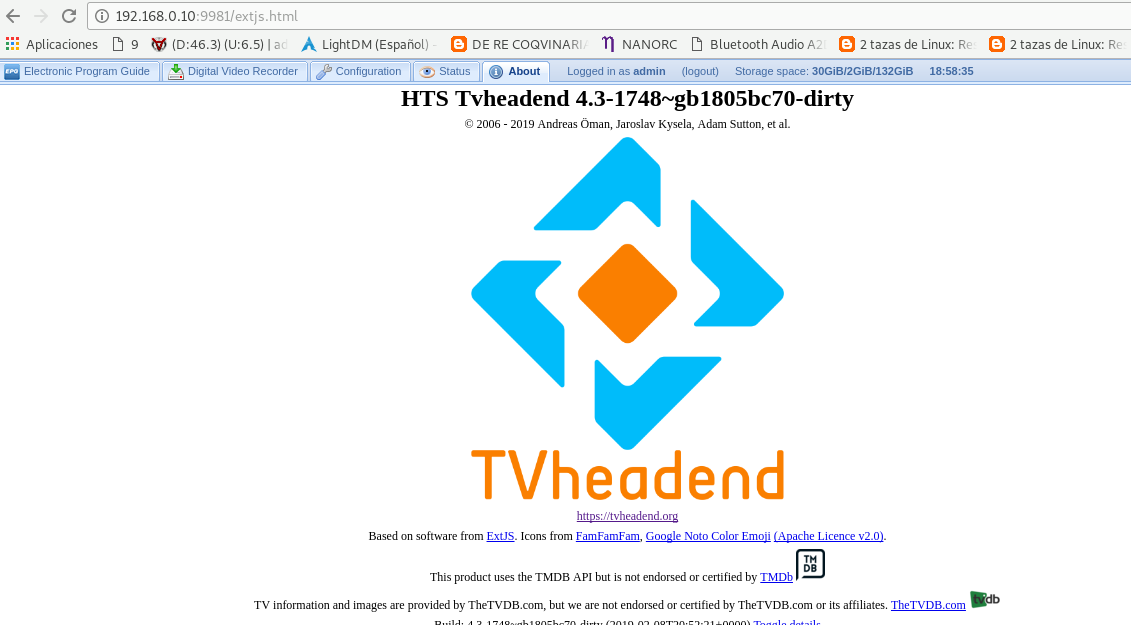 2 tazas de Linux: TVHeadend: configuración y uso (I)