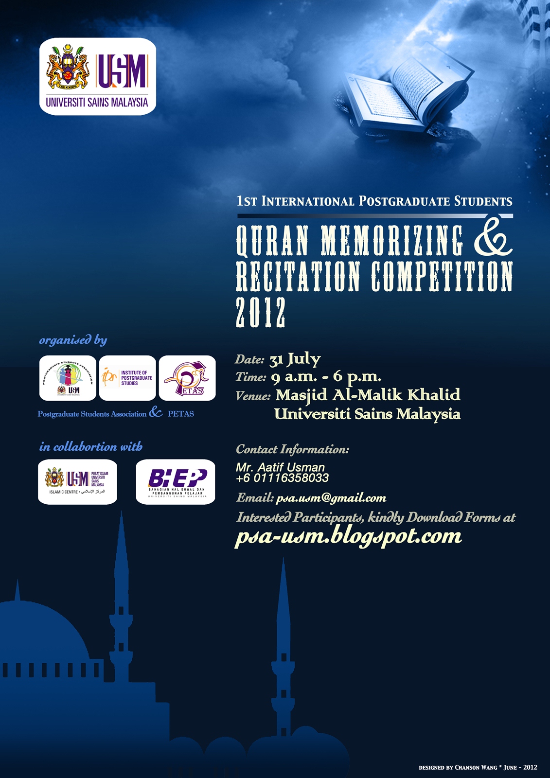 Postgraduate Students Association USM: 1st International Quran ...