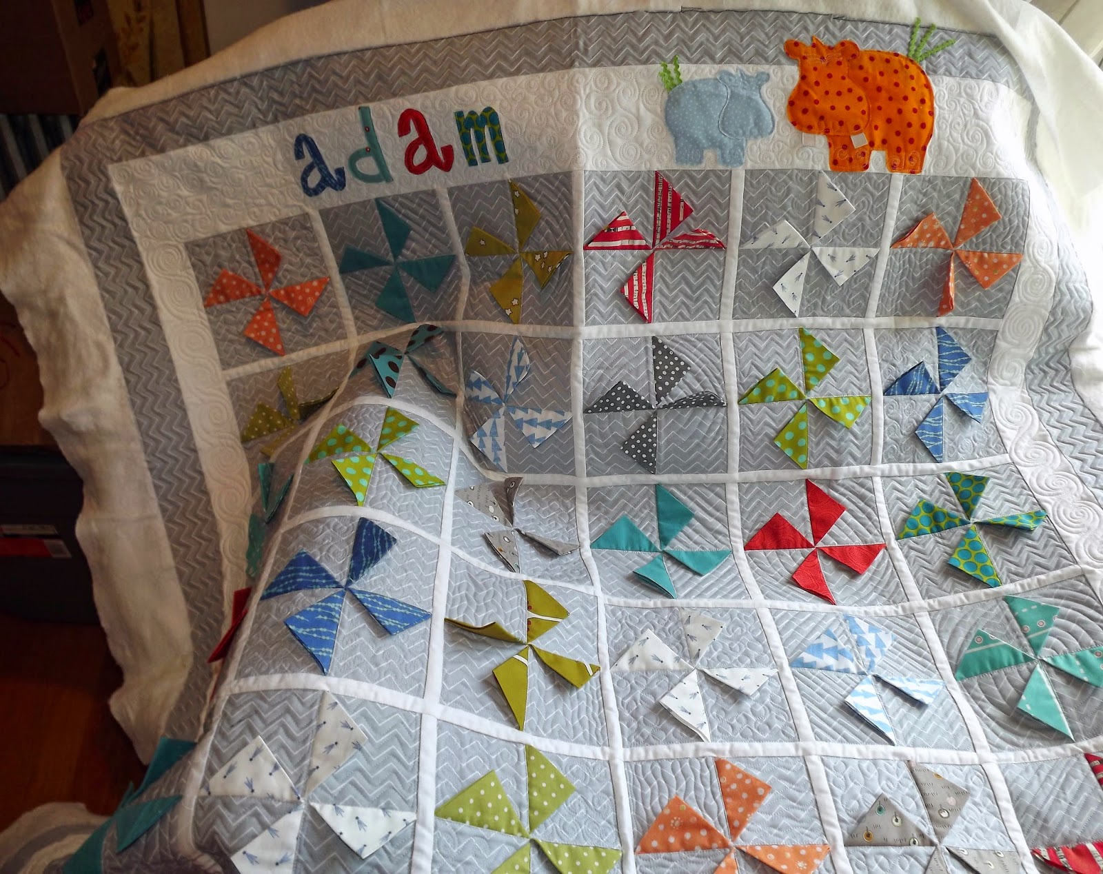 Hanging By A Thread: Custom Quilting 3D Windmills