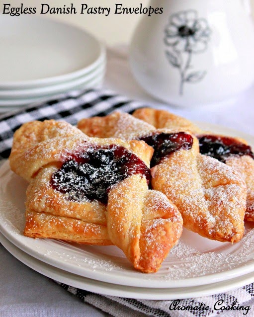 Aromatic Cooking: Eggless Danish Pastry Envelopes, Blueberry Jam Envelopes