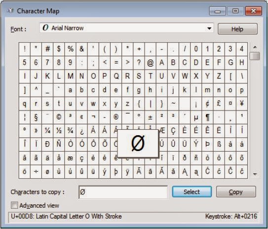 While You Were Syncing: Character Map Symbols