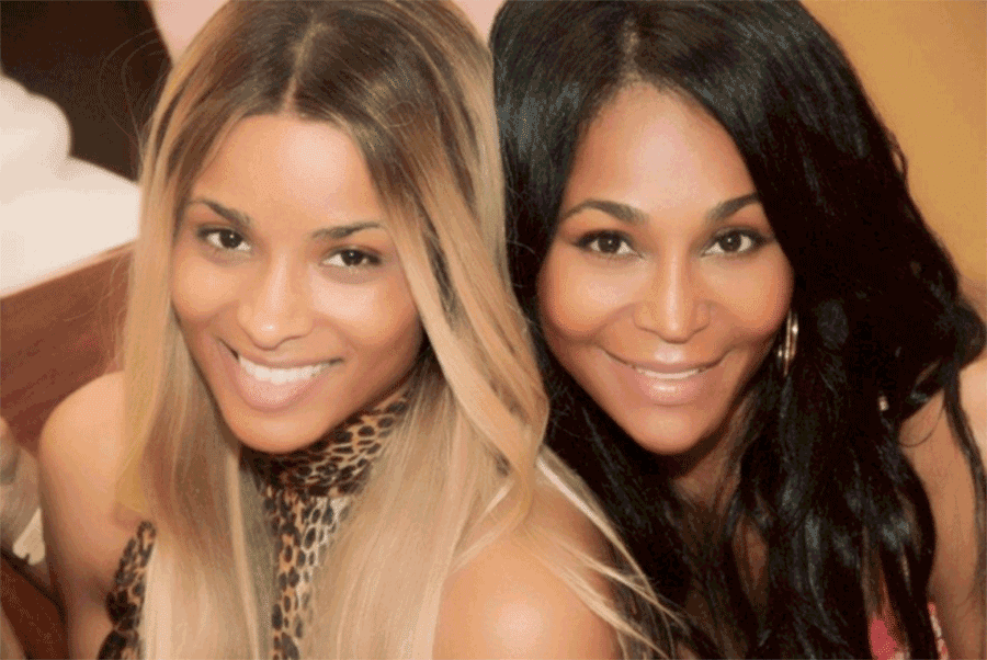 Ciara's bestfriend filmed sitting on Russell's lap while they had a chat