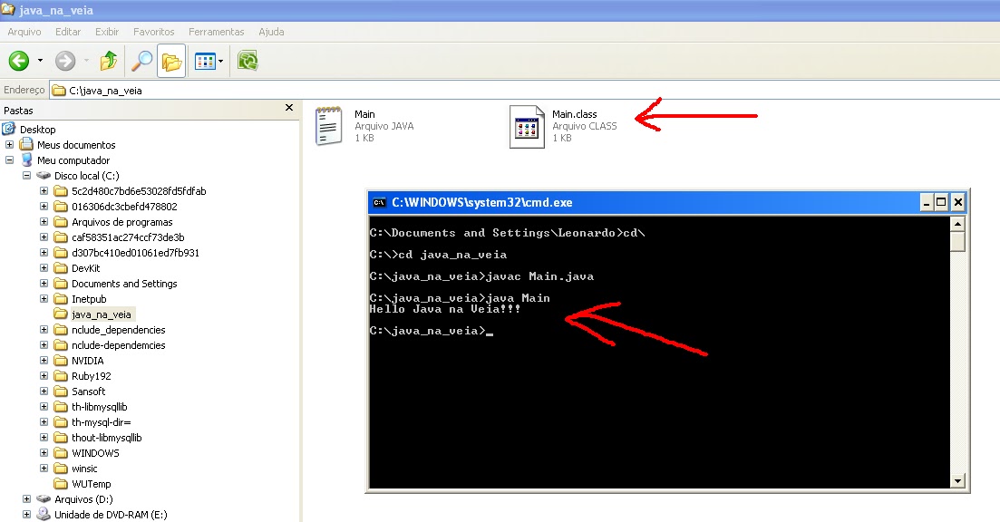 Java na Veia: Execução do primeiro programa em Java