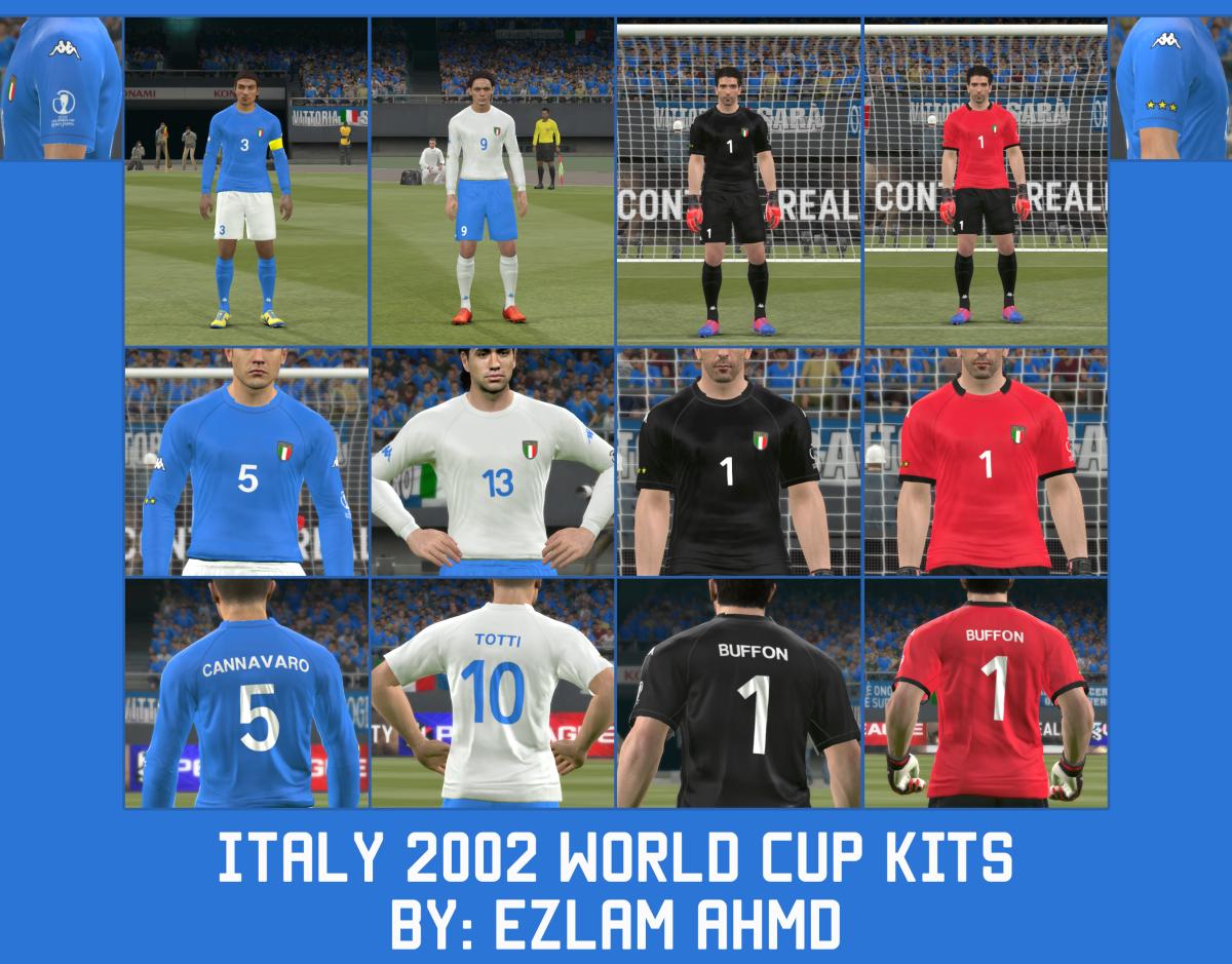 pes-modif: PES 2017 Italy 2002 World Cup Kits By EzLam Ahmd