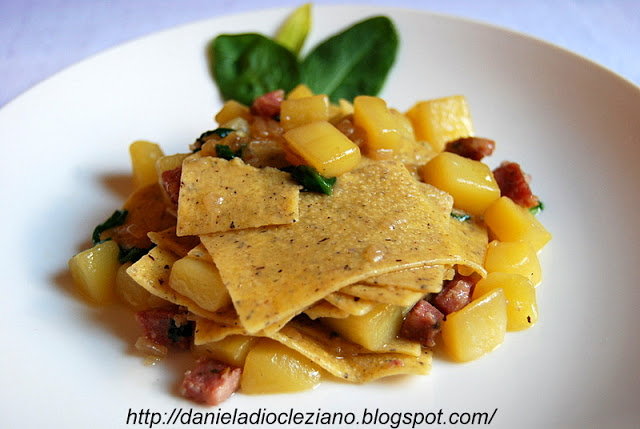 Blecs con pitina di cinghiale, patate novelle e spinacino. | Daniela ...