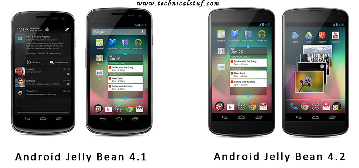 Android Jelly Bean 4.2 vs Jelly Bean 4.1