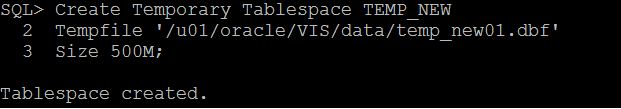 Oracle Temporary Tablespaces