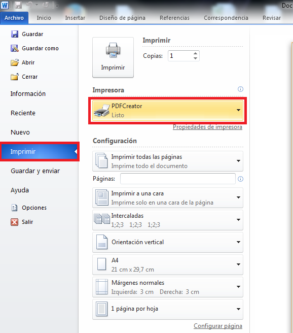 Trucos de microinformática: Como convertir un documento a pdf con Pdf ...