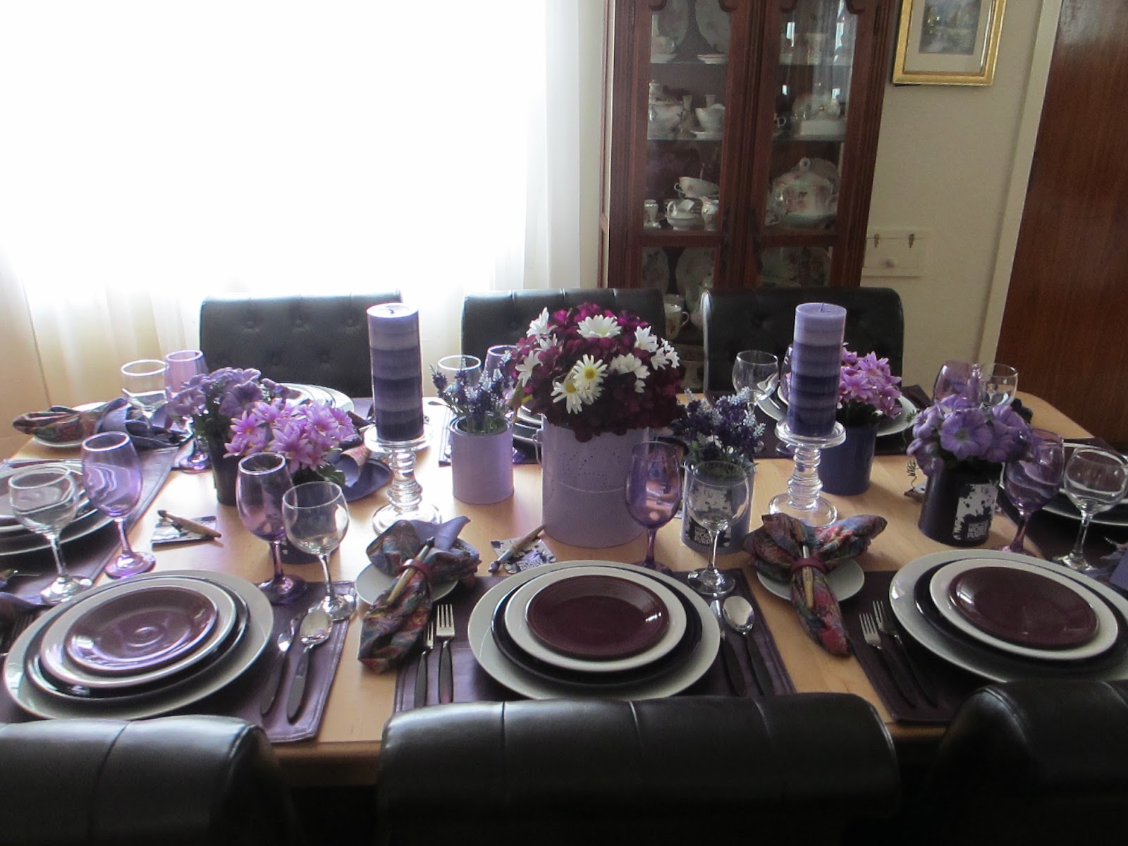 The Welcomed Guest: Paint Your World Purple Table
