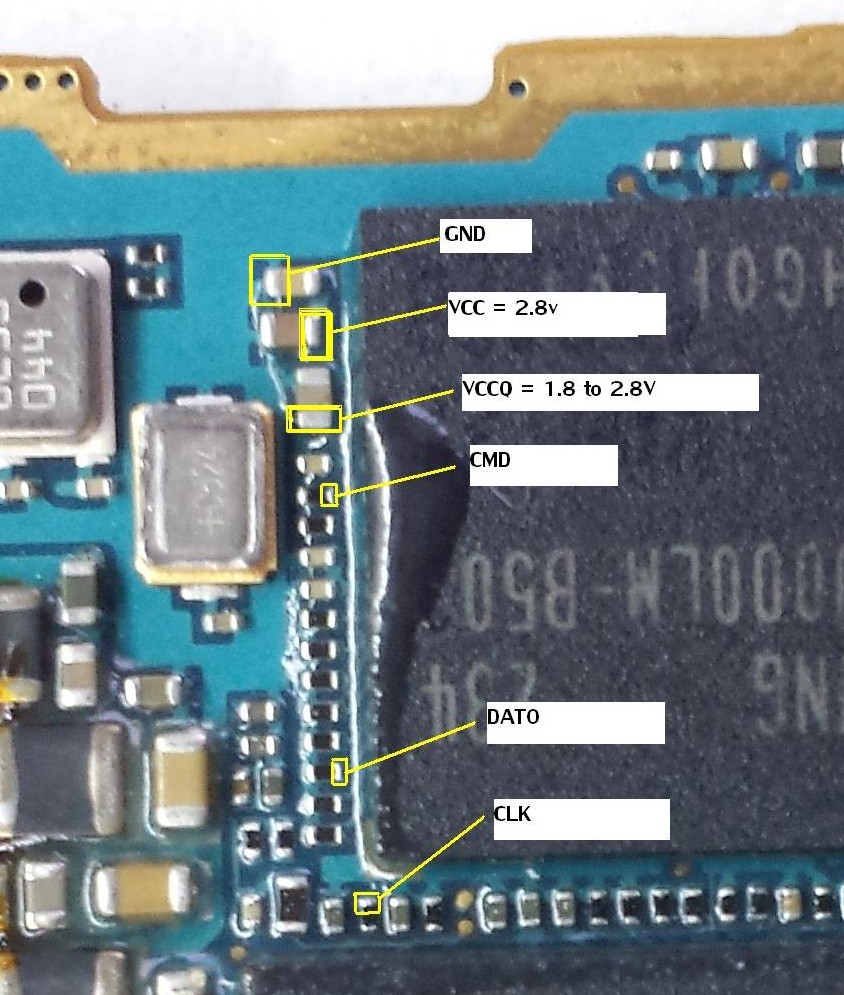 Pinout Direct EMMC Samsung ( ISP ) | W i n k GSM