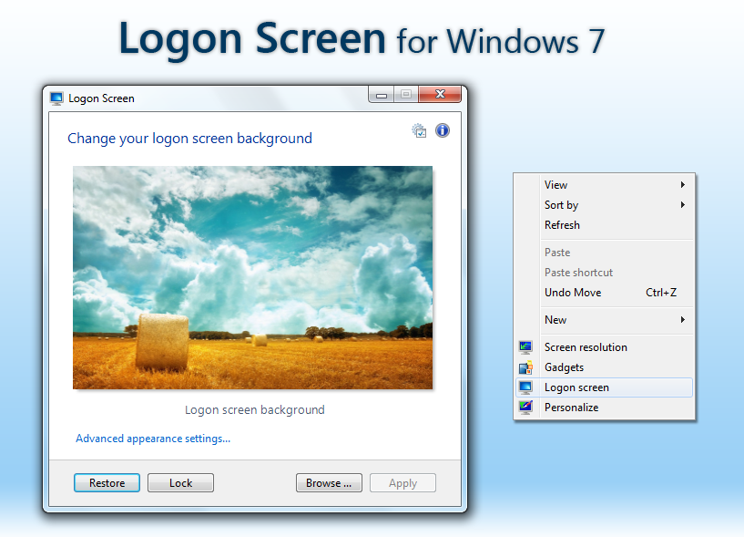 Realpedia: Logon Screen Changer Windows 7 v.2.44
